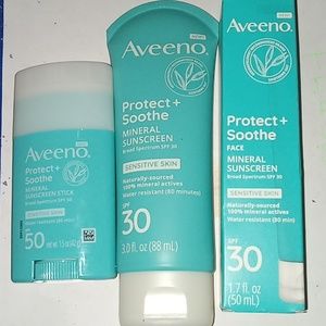 Aveeno | Skincare | Aveeno Spf 3 Mineral Sunscreen Trio Face Stick And ...